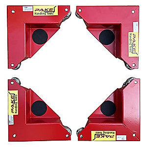 Low Profile Desk Cabinet Corner Mover Dolly Furniture Dollies 3 Wheel Dolly (Set of 4) 1320 lb. Capacity Quiet PU Roller Premium Ball Bearing Industrial Standard