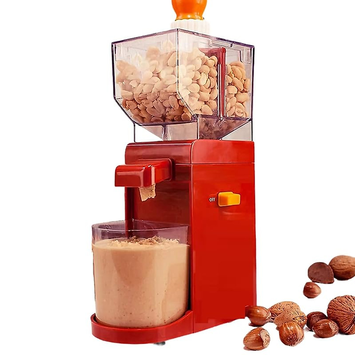 Srutueo Electric Peanut Butter Maker Machine,Sesame Sauce Nut Grinder,Automatic Milling Grinding Machine,for Grinding US Plug Easy Install Easy to Use