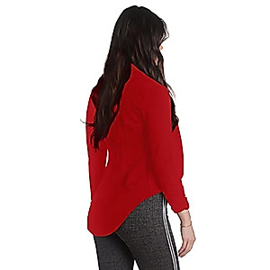 Womens Casual Work High Low Blazer Jacket JK45590X 1073T RED 1X