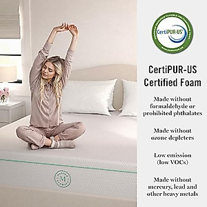 Martha Stewart SleepComplete Queen Mattress in a Box, Medium-Firm Triple-Action Cooling Gel Memory Foam Mattress, Removable Coolweave Jacquard Cover, 12", White