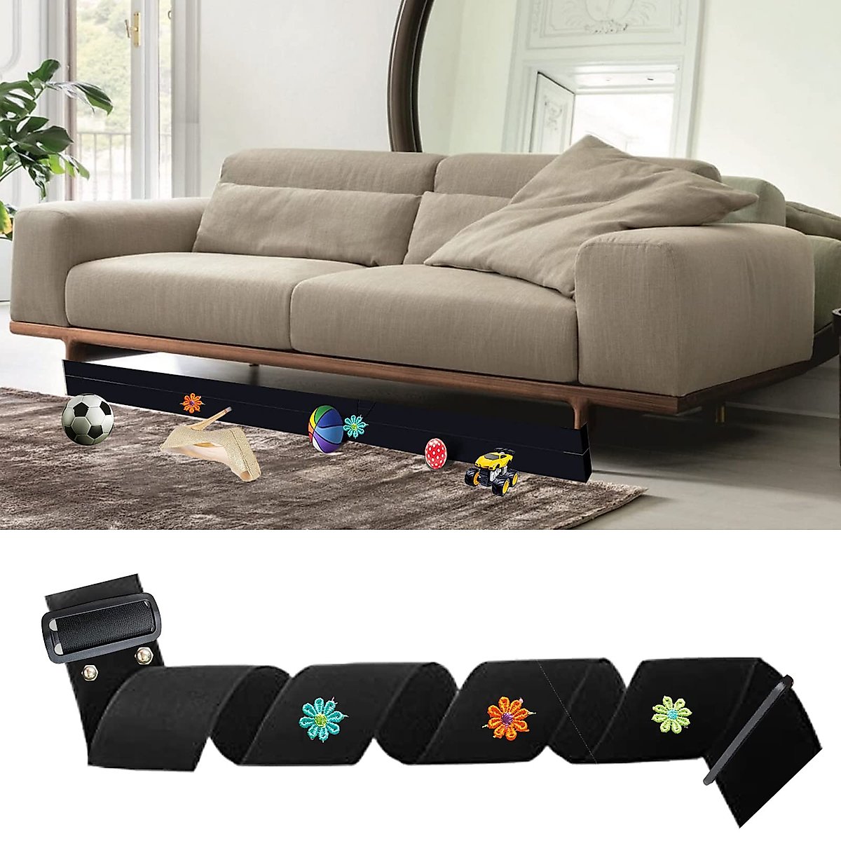 3 inch Toy Stopper Under Couch，Under Couch Blocker For Pets，Toy Blocker For Under Couch Carpet，Under Couch Bumper，Under Couch Blockers，Sofa Bloker，Under Bed Blockers For Dogs，Pet Couch Blocker