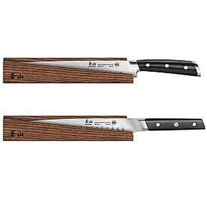 Cangshan 1021523 Solid Ash Wood Magnetic ANCHOR Knife Sheath Only for 9-Inch Carving Knife