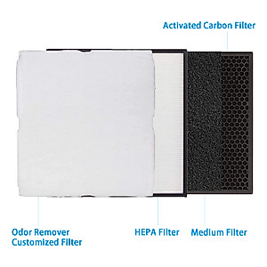 MinusA2 Replacement Filter, Filter Kit Compatible with Rabbit Air MinusA2 Model SPA-700A SPA-780A/N (Set of 4 Filters)
