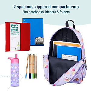 Wildkin 15-Inch Kids Backpack for Boys & Girls, Perfect for Early Elementary Daycare School Travel, Features Padded Back & Adjustable Strap (Sweet Dreams)