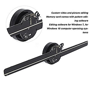 Vbestlife 3D Hologram Fan, Advertising Display with 224 LED Light Beads, LED 3D Advertising Projector for Business Store Shop Bar, Supports WiFi, PC,APP(Black)