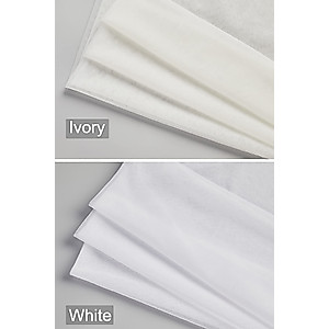 BEAUTELICATE Wedding Bridal Veil with Comb 1 Tier Lace Applique Edge Fingertip Length 36" Ivory