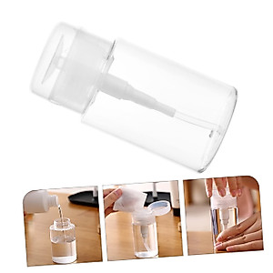 KALLORY 3pcs Nail Polish Remover Bottle Refillable Pump Bottles Empty Makeup Liquid Storage Containers Travel Friendly Cosmetic Dispensers(200ml)