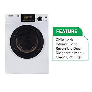 Equator 24" 220V Vented SENSOR Dryer SANI 4cf/18lbs Touch Control DIGITAL