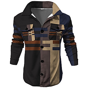 GIANTHONG Jackets for Men Lined Flannel Jacket Men Zip Cardigan Pink Cardigan Christmas Sweatshirt Trench Coat Men Jean Jackets for Men Coat for Men Sweater Weather Black Leather Jacket(Coffee,Small)