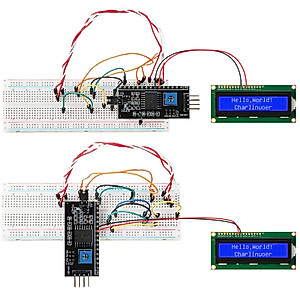Weewooday 8 Pieces IIC TWI I2C LCD Serial Interface Adapter and LCD Module Display Backlight Compatible with Arduino R3 MEGA2560