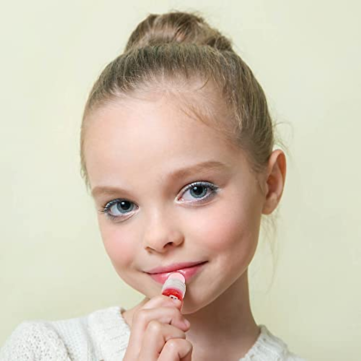 Expressions 12pc Roll On Lip Gloss Set w/Maribou Handle Carrying Case, Lip Makeup for Kids and Teens - Assorted Fruity Flavors, Non Toxic, Kid Friendly, Party Gift, Best Friends