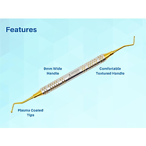 Dental Composite Glass Ionomer Amalgam Filling Instruments Kit (7 Golden Plasma Coated pcs) by Artman instruments