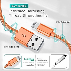 Hi-Mobiler MFi Certified Lightning Cable 2Pack 6FT iPhone Charger Nylon Braided High Speed Data Sync Cord Fast Charging Long Cord Compatible iPhone 13/12/11Pro Max/11Pro/11/XS/Max/XR/X/8/8P/7 More