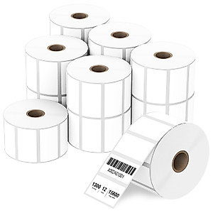 Anylabel Compatible 2" x 1" Direct Thermal Labels Replacement for Barcodes Postage Address Shipping Compatible with Rollo & Zebra Desktop Printers Adhesive & Perforated (12 Rolls, 1300 Labels/Roll)