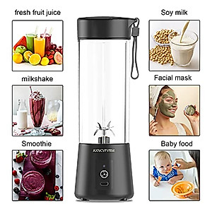 Portable Blender Juicer, 4000mAh Personal High Speed Smoothie Blender USB Rechargeable Fruit Mixing Machine for Protein Shakes and Smoothies, Baby Food