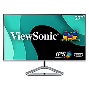 ViewSonic VX2776-SMHD 27in IPS 1080p Frameless LED Monitor HDMI, DisplayPort (Renewed)