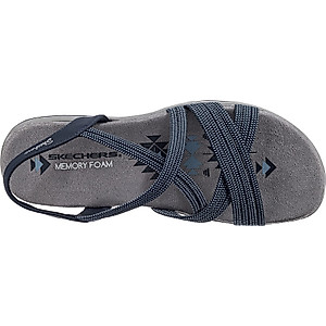 Skechers Women's, Reggae Slim - Turn It Up Sandal Navy 7 M