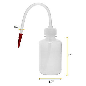 EISCO Wash Bottle, 500ml - Polyethylene - Translucent, Unbreakable - Screw Cap with Flexible Delivery Tube for Dispensing Liquid - Includes Tube Cap Labs