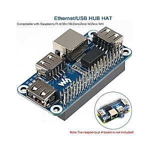 MOOKEENONE Plug&Play 3X USB 2.0/1.1 Ethernet to RJ45 Hub Extension Board+Micro USB Connecter Set for Raspberry Pi Zero (W/WH)