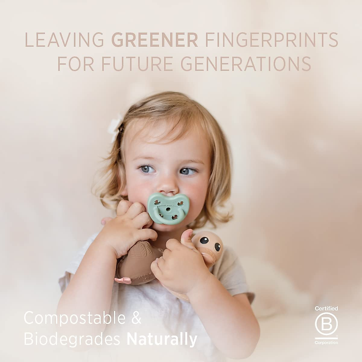 HEVEA Kawan Mini Rubber Duck - 100% Natural Rubber Baby Bath Toy - Eco Friendly, Perfect for Playing, Teething, and Bathing - Mold Free Bath Toys - Dusty Mint