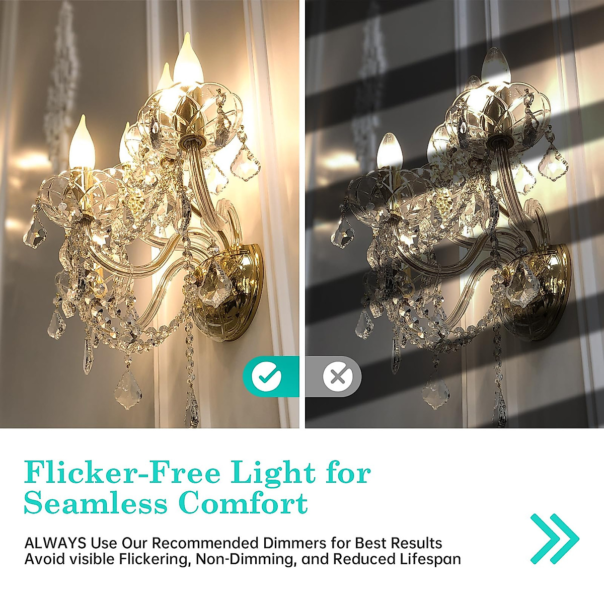 AMDTU E12 Type C 40 Watt Equivalent 2700k Frosted LED Bulb Candelabra Small Base Candle Dimmable Chandelier Light Ideal for Dining Rooms Living Rooms and bedrooms Long Lasting Light for Cozy Settings