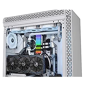 Thermaltake TOUGHRAM RGB White DDR4 3600MHz 16GB (8GB x 2) 16.8 Million Color RGB Alexa/Razer Chroma/5V Motherboard Syncable RGB Memory R022D408GX2-3600C18A