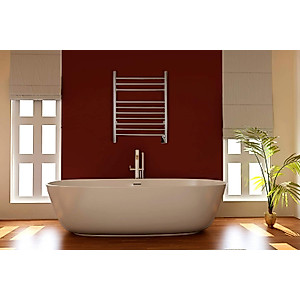 HEATGENE Towel Warmer Wall-Mounted Hardwired Heated Towel Rack Hot Towel Bar Mirror Polish