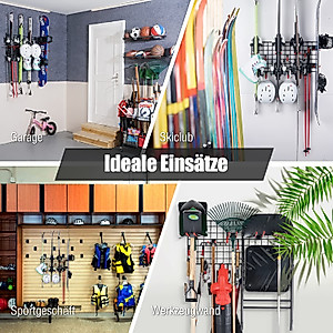 Mythinglogic Garden Tool Organizer for Garage-Yard Tool Racks with Wheels,Garage Organizers and Storage Hold Garden Tools, Shovels, Rakes, Brooms,Yard Tool Holder for Garage/Shed