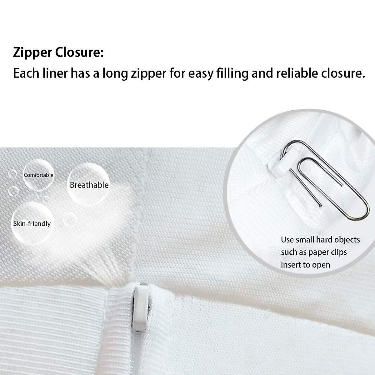 iayokocc Bean Bag Inner Liner, Bean Bag Insert Replacement Cover Bean Bag Filling for Bean Bag Chair Lazy Sofa Inner Liner with Zipper - No Filler,Easy Cleaning (L:100x120cm)