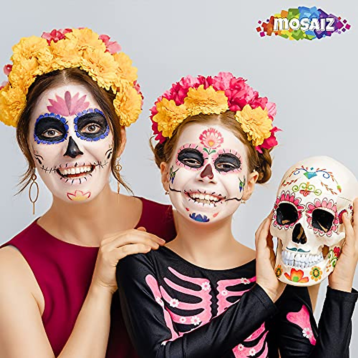 Mosaiz Face Painting Kits for Kids, 12 Colors Water Based Face Paint Kit, Twistable and Washable Paint Sticks for St Patricks Day, Birthday, Halloween, Cosplay Makeup and Body Paints for Adults