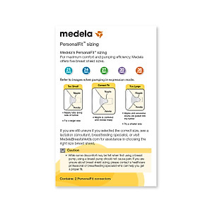 Medela PersonalFit Breast Shields, 2 Pack of Medium 24mm Breast Pump Flanges, Authentic Medela Spare Parts, Made Without BPA