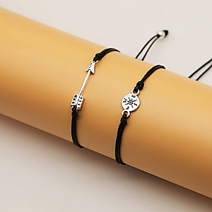 RZKING Graduation Gifts for Her Compass Bracelet Class of 2024 College Graduation Presents for Classmates Bestie Sister (Going Places: Compass)