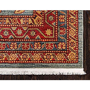 Unique Loom Sahand Collection Traditional Geometric Classic Light Blue Area Rug (7' 0 x 10' 0)