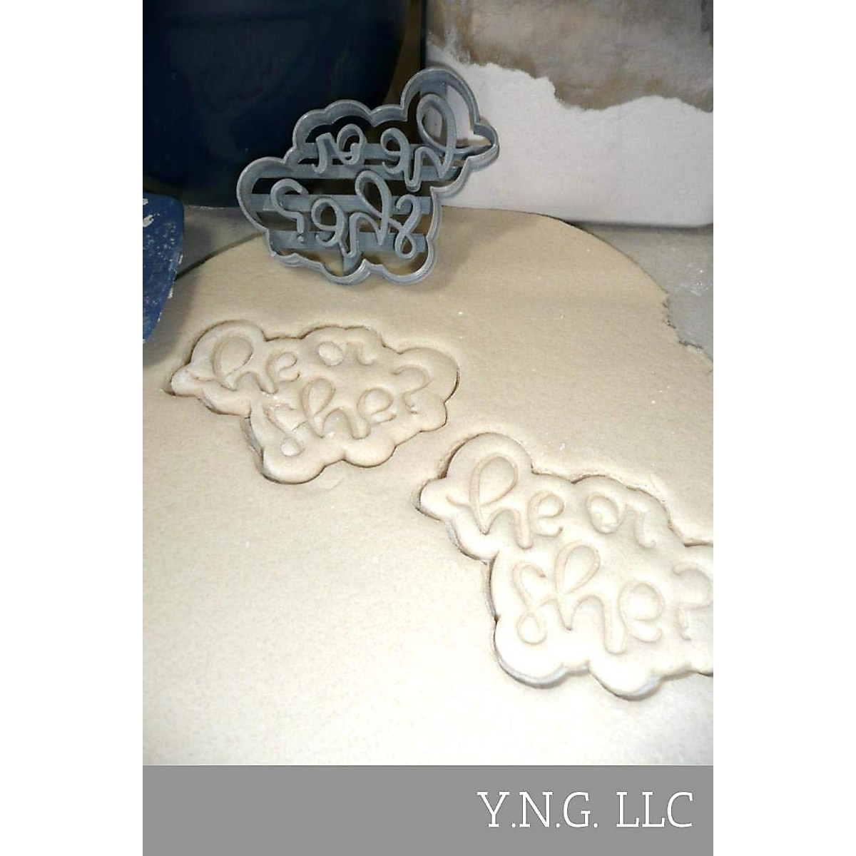 WHEELS OR HEELS GENDER REVEAL BABY SHOWER SET OF 3 COOKIE CUTTER MADE IN USA PR1193