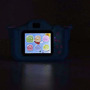 Kids Camera, 2000W Pixels Auto Focus Quakeproof Children Camera TF Card for Christmas(Blue)