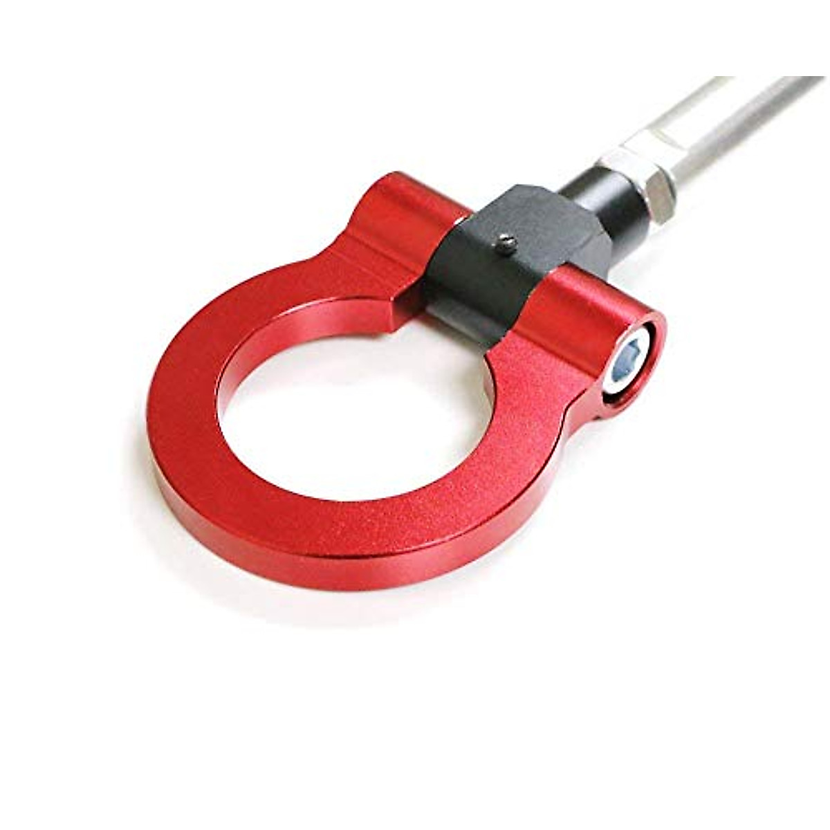 iJDMTOY JDM Red Track Racing Style Tow Hook Ring Compatible with Lexus 2006-up is GS, 2007-up LS, 2011-up CT & 2012-up RX Facelift, Made of Lightweight Aluminum