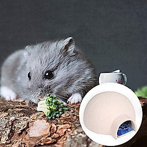 POPETPOP Ceramic Hamster House Small Pet Hideout Hamster Cave Cooling House Nest Mini Hut Cage for Chinchilla Hamster Small Animals
