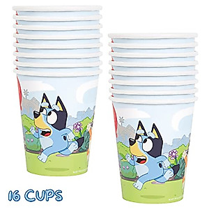 Bluey Birthday Party Supplies For 16 - Bluey Party Supplies | Bluey Party Decorations | Bluey Birthday Decorations | Bluey Decorations For Birthday Party | Plates, Napkins, Cups, Table Cloth & Sticker