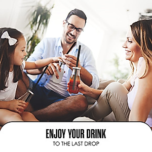 Jumbo Smoothie Straws, 100 pack, 10.5 in, Boba Straw, Extra Wide & Fat, Black, 0.5" Diameter, Large, Polypropylene Plastic, BPA Free, Reuseable for Milkshakes, Tea, Coffee, Bubble Milk | Houseables