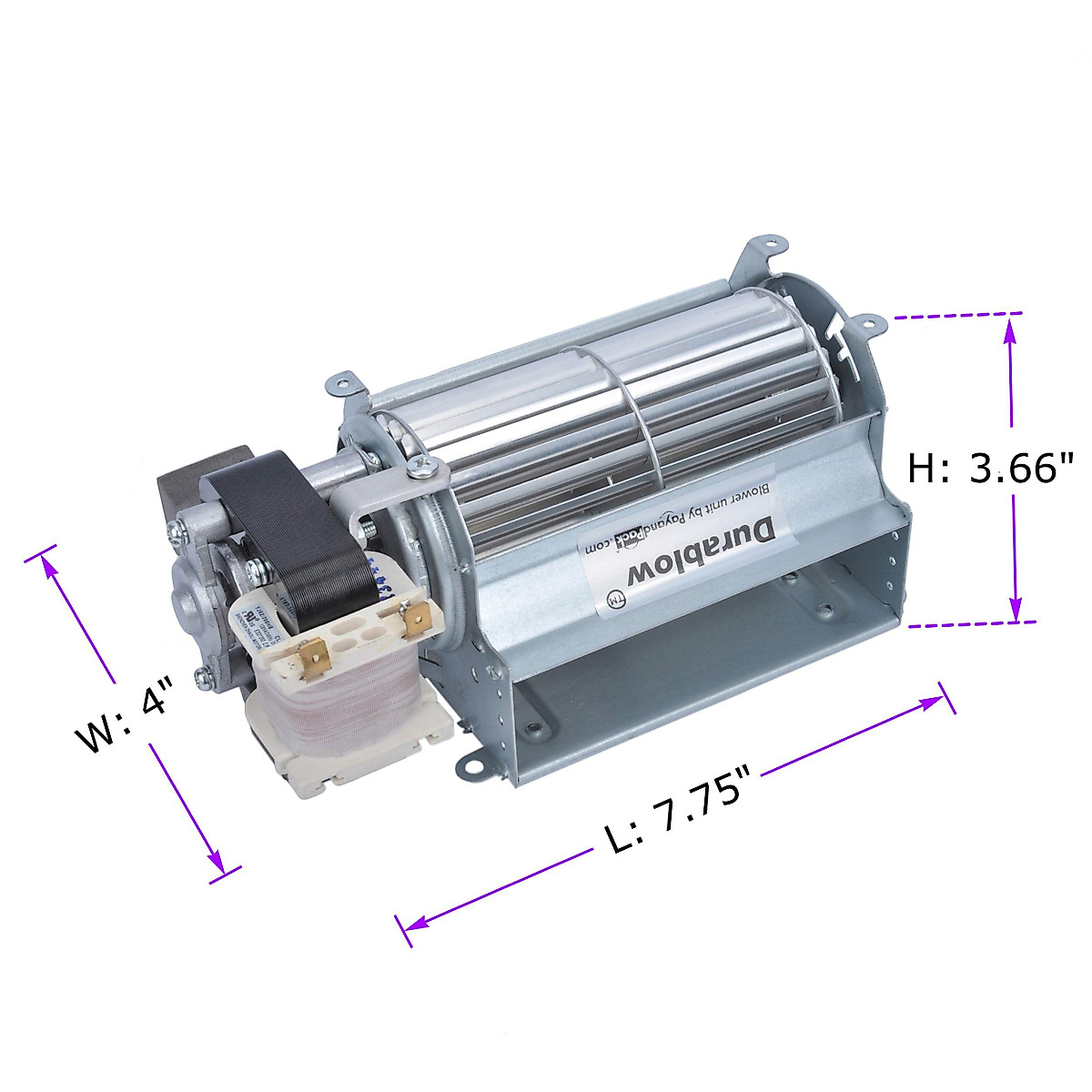 Durablow MFB005 GFK21, FK21, BLOTSDV Replacement Fireplace Blower Fan Unit for Heatilator, Majestic, Heat N Glo, Rotom R7-RB66