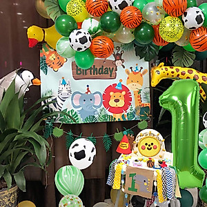 TONIFUL 40 Inch Large Green Numbers Balloons 0-9, Number 5 Digit 5 Helium Balloons, Foil Mylar Big Number Balloons for Birthday Party Anniversary Supplies Decorations