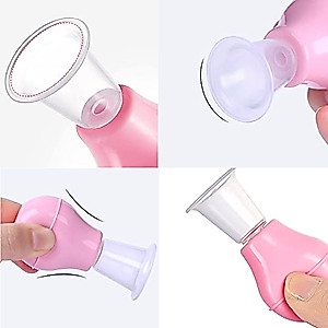 Artibetter 2Pcs Nipple Corrector Suction Enlarger Sucker Corrector for Breastfeeding Inverted Flat Nipples Aspirator Puller Pink