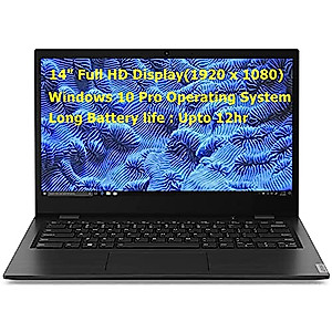 Lenovo Ideapad Thin and Light Laptop, 14.0" FHD (1920 x 1080) Display, AMD A6-9220C, 4GB, 64GB eMMC, Windows 10 Pro, HD Webcam, USB-C, HDMI, Wi-Fi, Bluetooth, w/ Accessories (Windows 10 Pro)