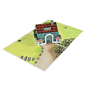 Teabug Cards New Home Card, House Pop Up Card, Congratulations for New Home, Realtor, House Warming, Birthday, Mothers Day, Father's Day, Retirement