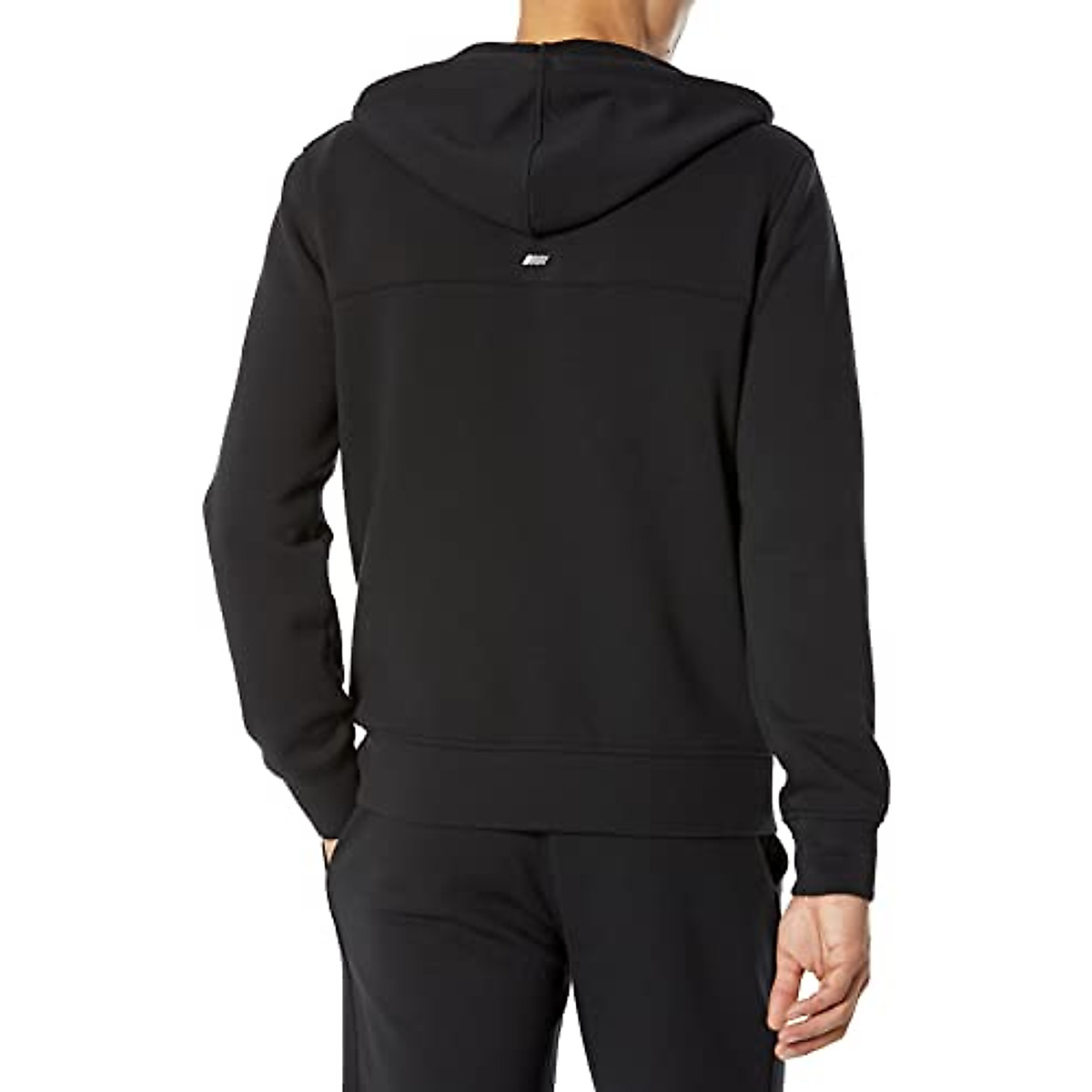 Amazon Essentials Men's Active Sweat Zip Through Hooded Sweatshirt (Available in Big & Tall), Black, Large