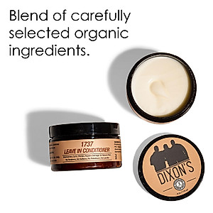 Dixon's 1737 Leave-In Conditioner, Daily Hair Moisturizer for Curly Hair, Damage Repair and Frizz Prevention Treatment (4 Fl oz)