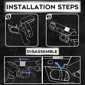 (1 Pair) Ermorgen Upgrade VR Controller Case Compatible for Quest 2, Hard PC VR Grip Shell Cover, Enhanced FPS Gaming Experience -White