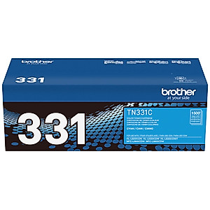 Brother TN-331C DCP-L8400 L8450 HL-L8250 L8350 MFC-L8600 L8650 L8850 Toner Cartridge (Cyan) in Retail Packaging.
