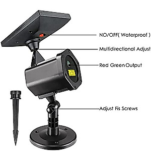 LED Solar Energy Lights, Christmas Projector Light, Festival Rotating Spotlight, Christmas Festival Outdoor Landscape Decorative Lighting