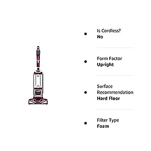 Shark Rotator Powered Lift-Away TruePet Upright Corded Bagless Vacuum for Carpet and Hard Floor with Hand Vacuum and Anti-Allergy Seal (NV752), Bordeaux (Renewed)